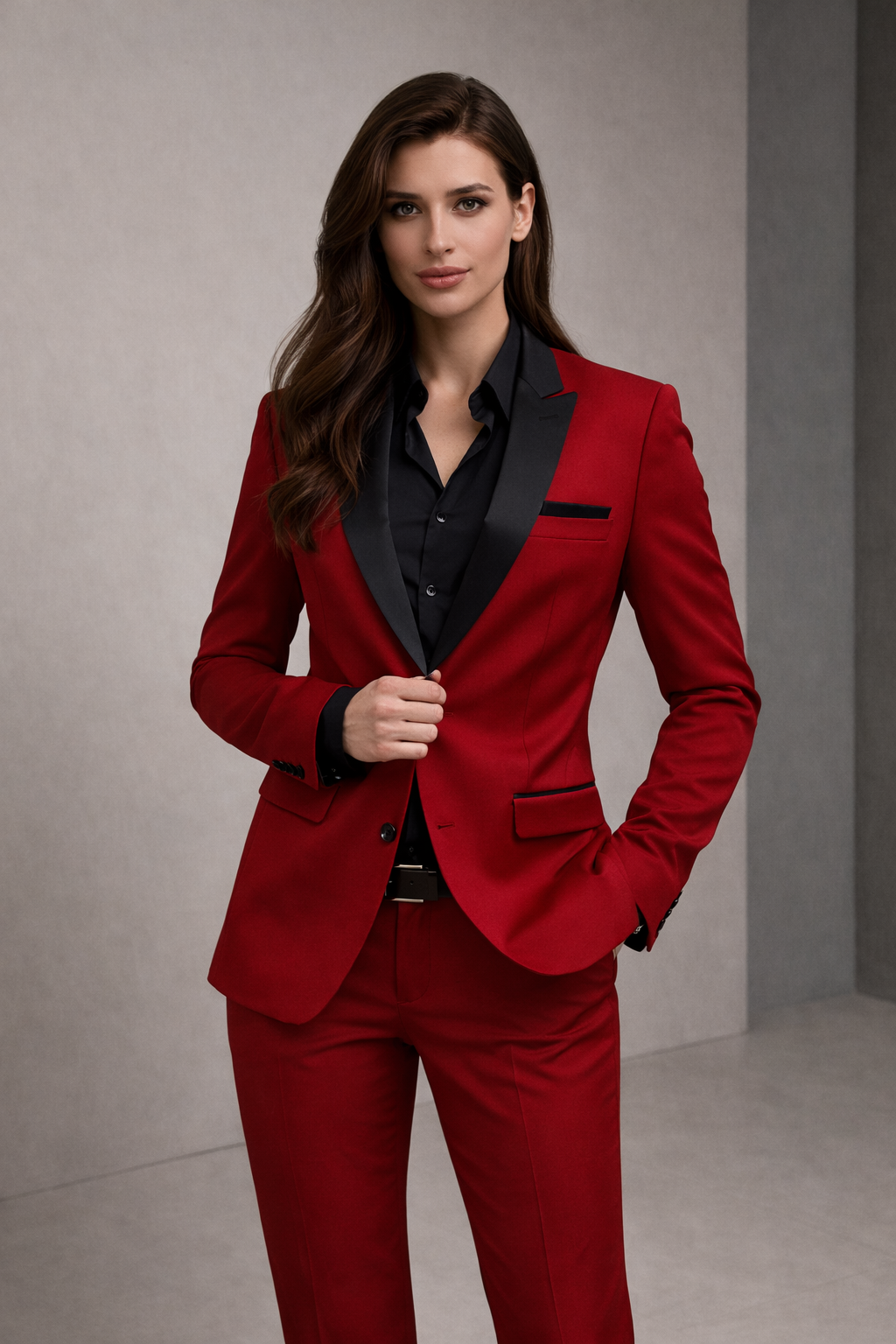 Women's 3 Piece Burgundy Red Prom Suits – Systado